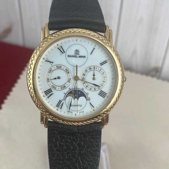 Daniel Mink | Accessories | Vintage Daniel Mink Designer Gold Engraved ...